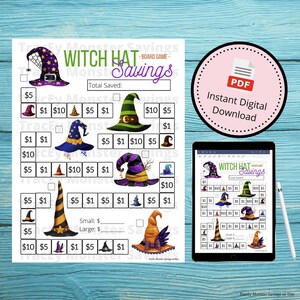 Witch Hat Savings Challenge Board Game | Scary Spooky Creepy Halloween ...