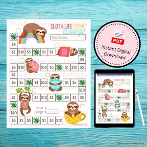 Sloth Life Savings Challenge Board Game | Sloths | Instant Digital ...