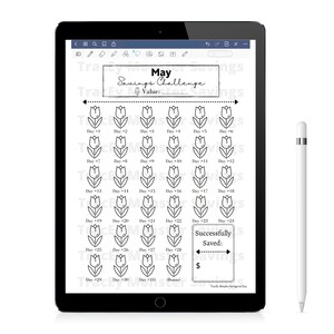 May Savings Challenge Tracker | May | Daily Challenge | Monthly ...