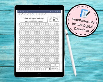 Dime Savings Challenge Tracker, Save 6679, 365 Day Money Saving ...