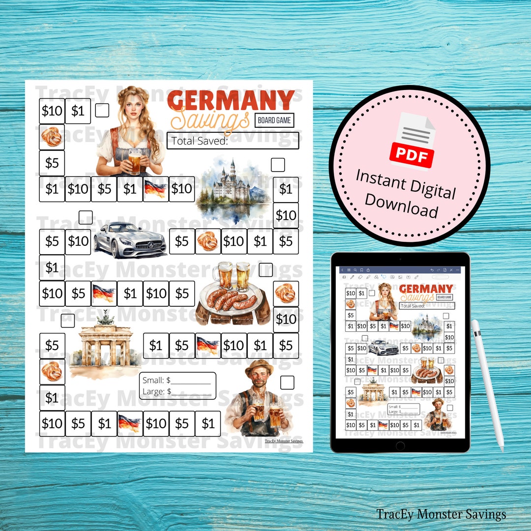 Germany Savings Board Game Challenge | Instant Digital Download ...