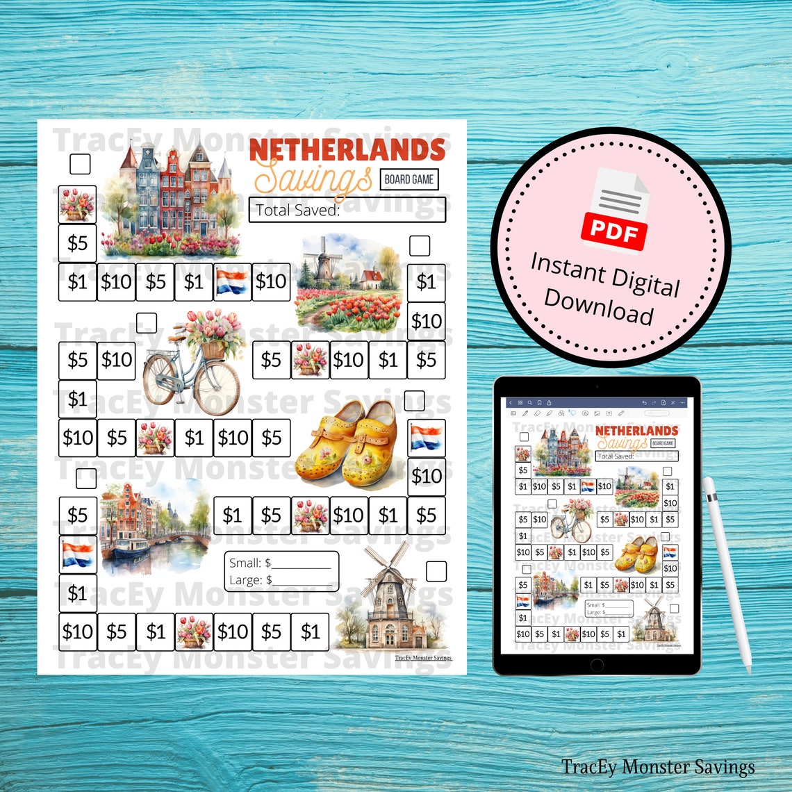 Netherlands Savings Board Game Challenge | Holland | Digital Download ...