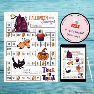 Halloween Savings Challenge Board Game | Scary Spooky Creepy | Instant ...