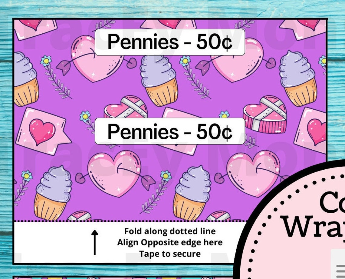 Coin Roll Wrappers for US Currency - Valentines | Assembly Required ...