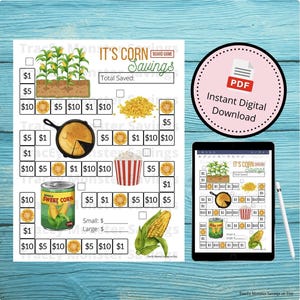 It's Corn Savings Challenge Board Game | Instant Digital Download | PDF ...