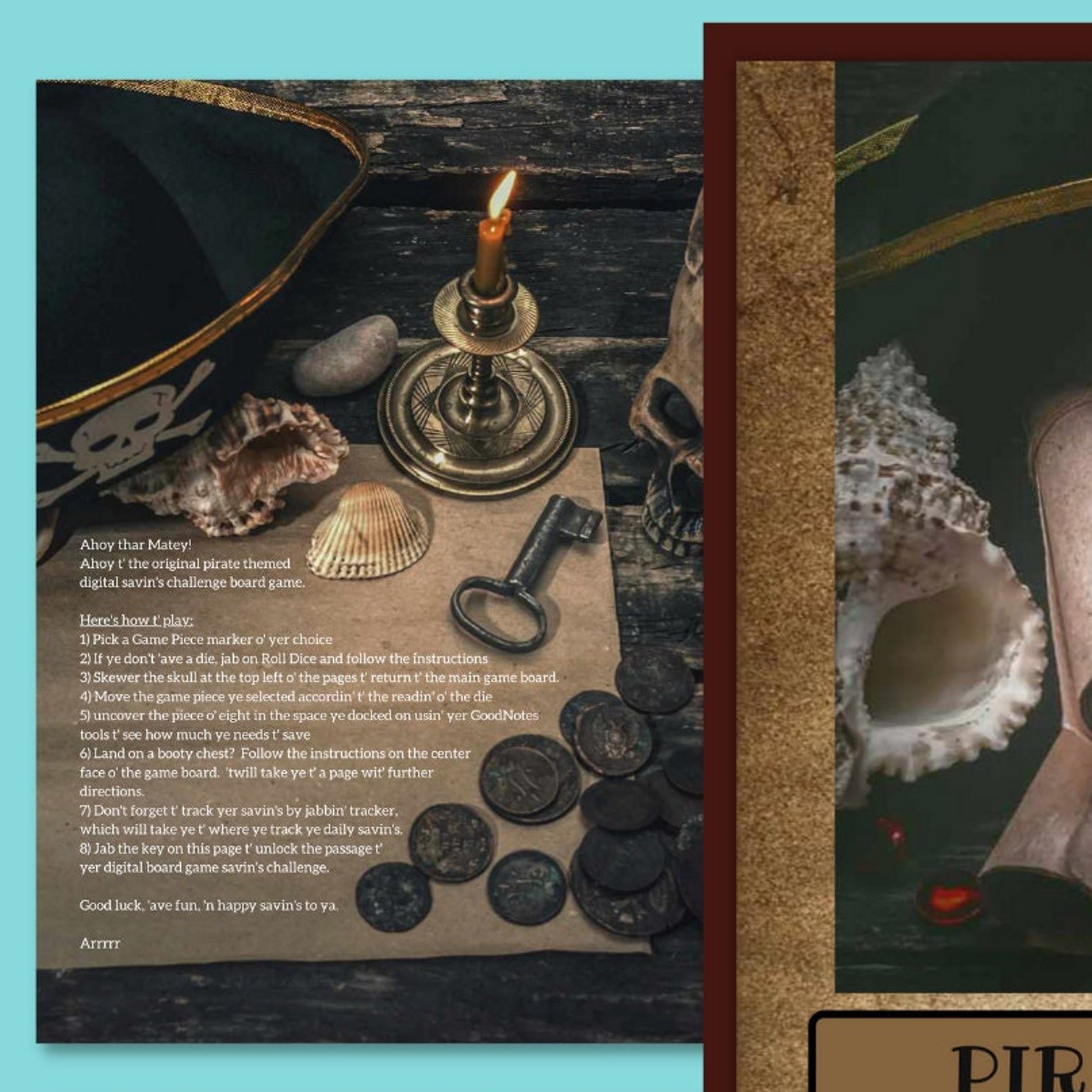 Pirate Doubloons Daily Savings Challenge A Digital Board Game for ...