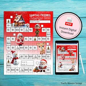 Santas Friends Savings Challenge Board Game | Instant Digital Download ...
