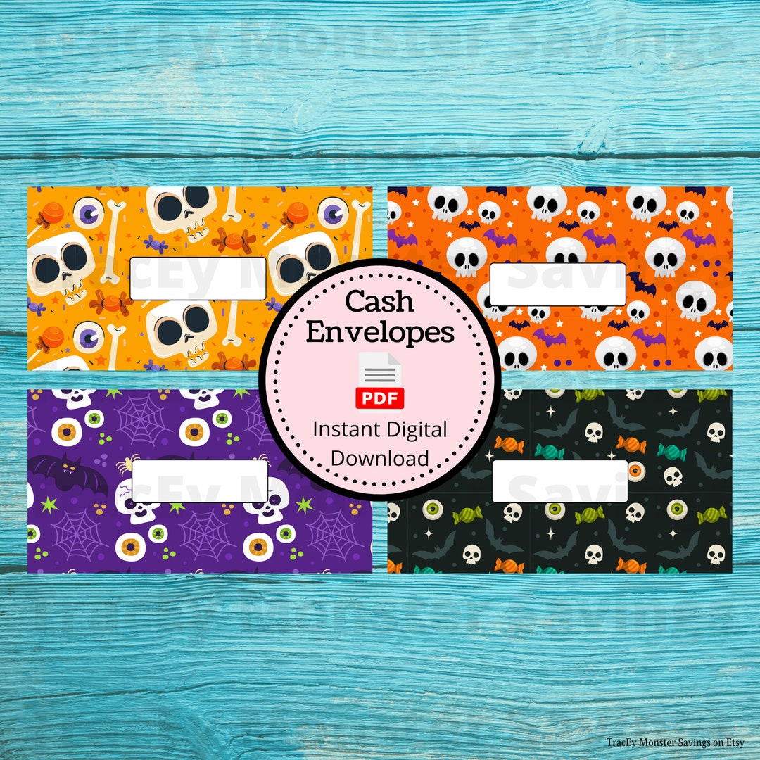 Cash Envelopes With Trackers on Back - Skulls | Assembly Required ...