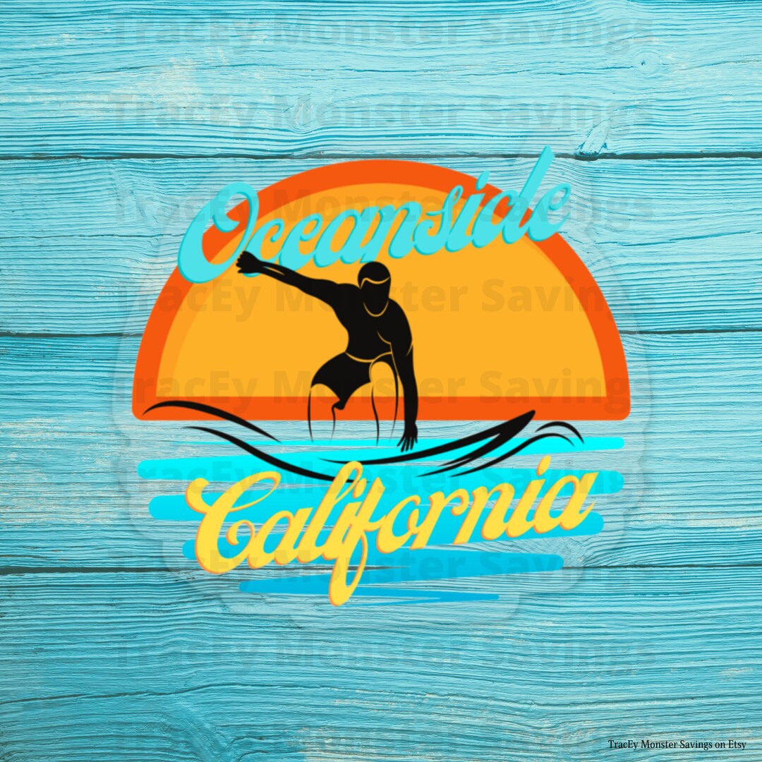 Oceanside California Clear Die Cut Vinyl 3" Sticker | Brand NEW | Peel ...