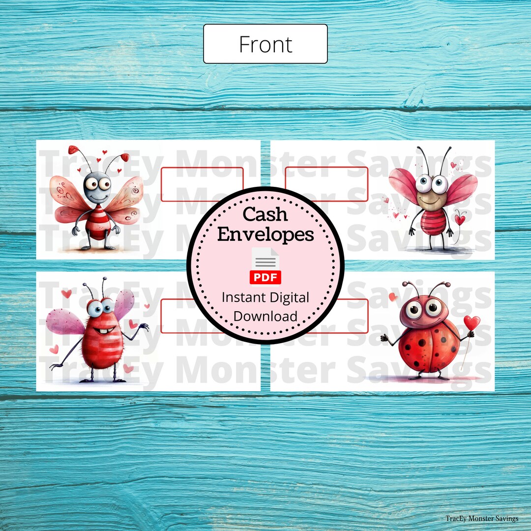 My Love Bug Cash Envelopes | Valentine's Day | Assembly Required | One ...