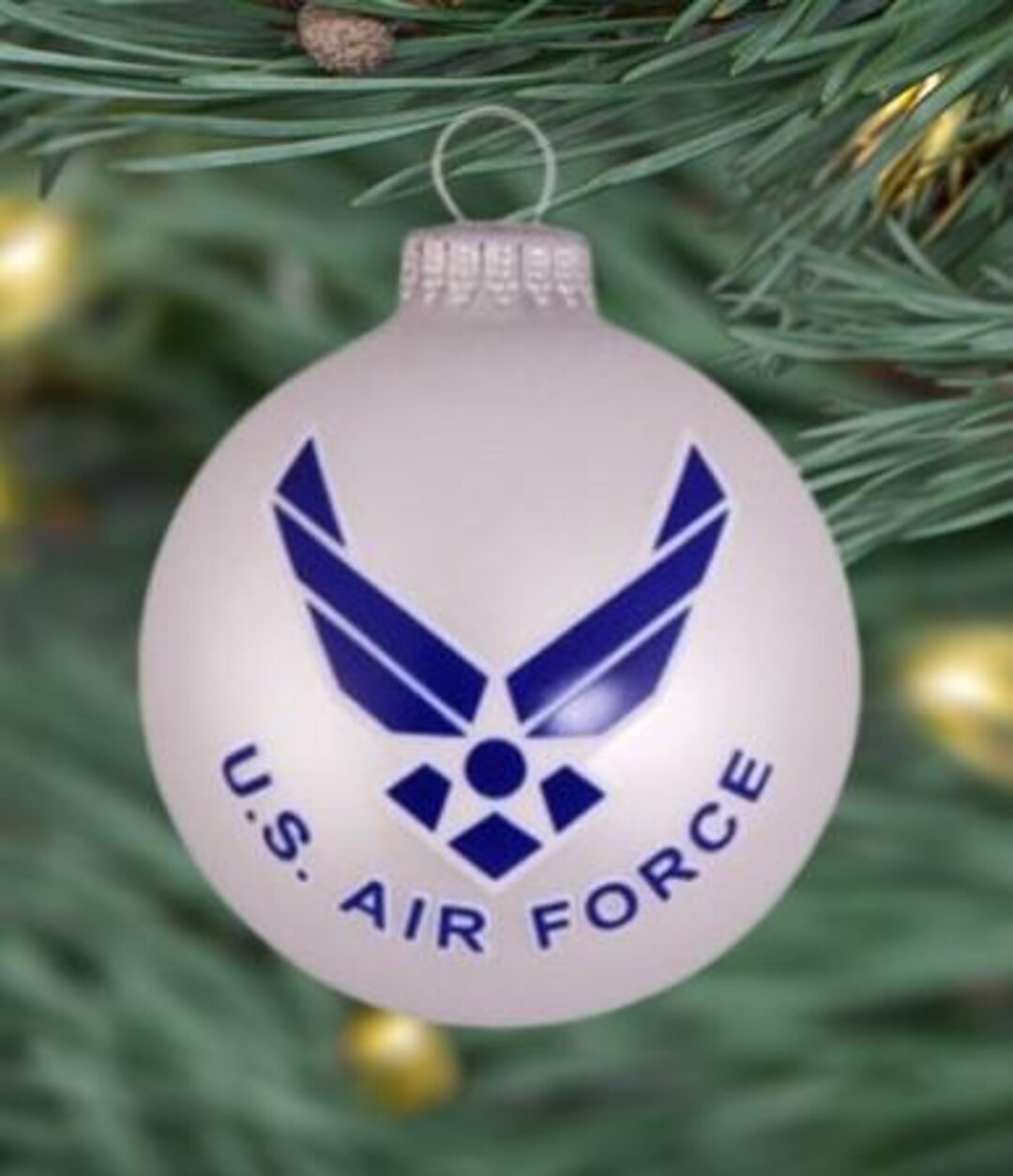 U.S. Air Force Glass Christmas Ornament Decoration, 3.25" (80mm ...