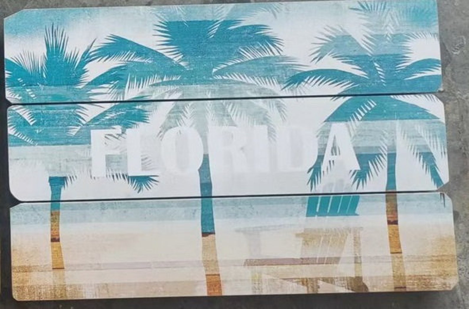 FLORIDA Wooden Slat Wall Sign 16"x24" - Etsy