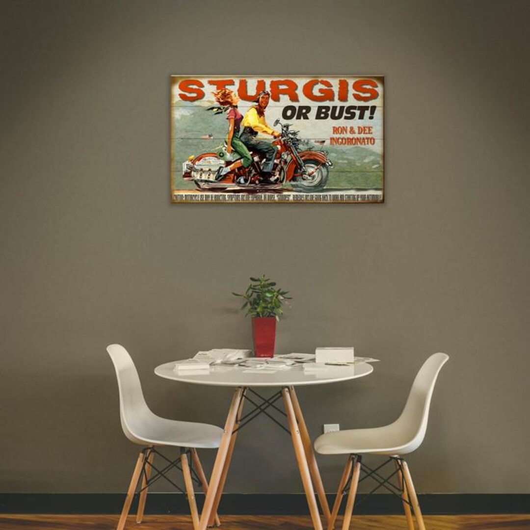 Sturgis or Bust Personalized Lake Wall Art - Wood or Metal Sign Decor ...
