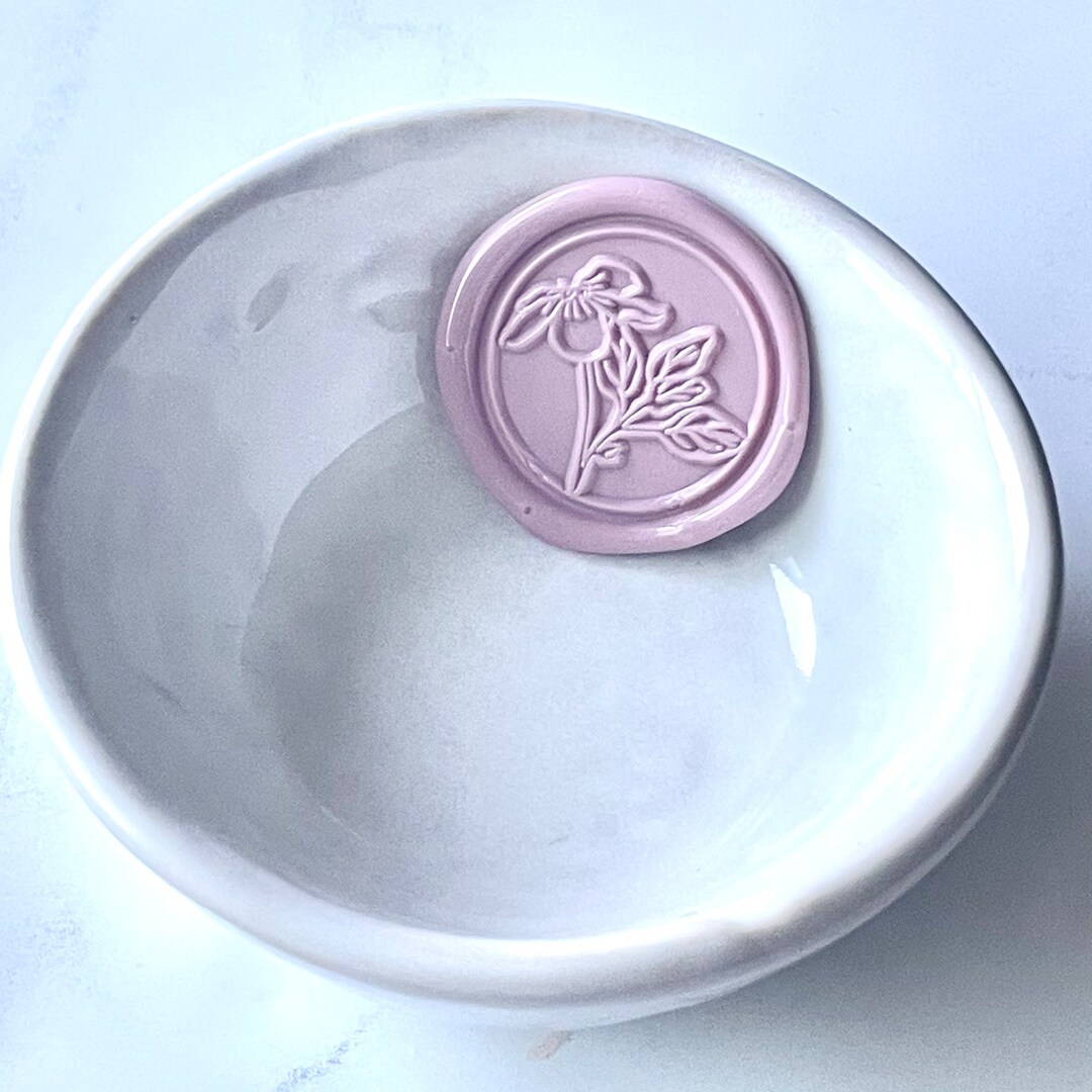 Anemone Wax Seal / Adhesive Wax Seals / Botanical Wax Seals / Wedding ...