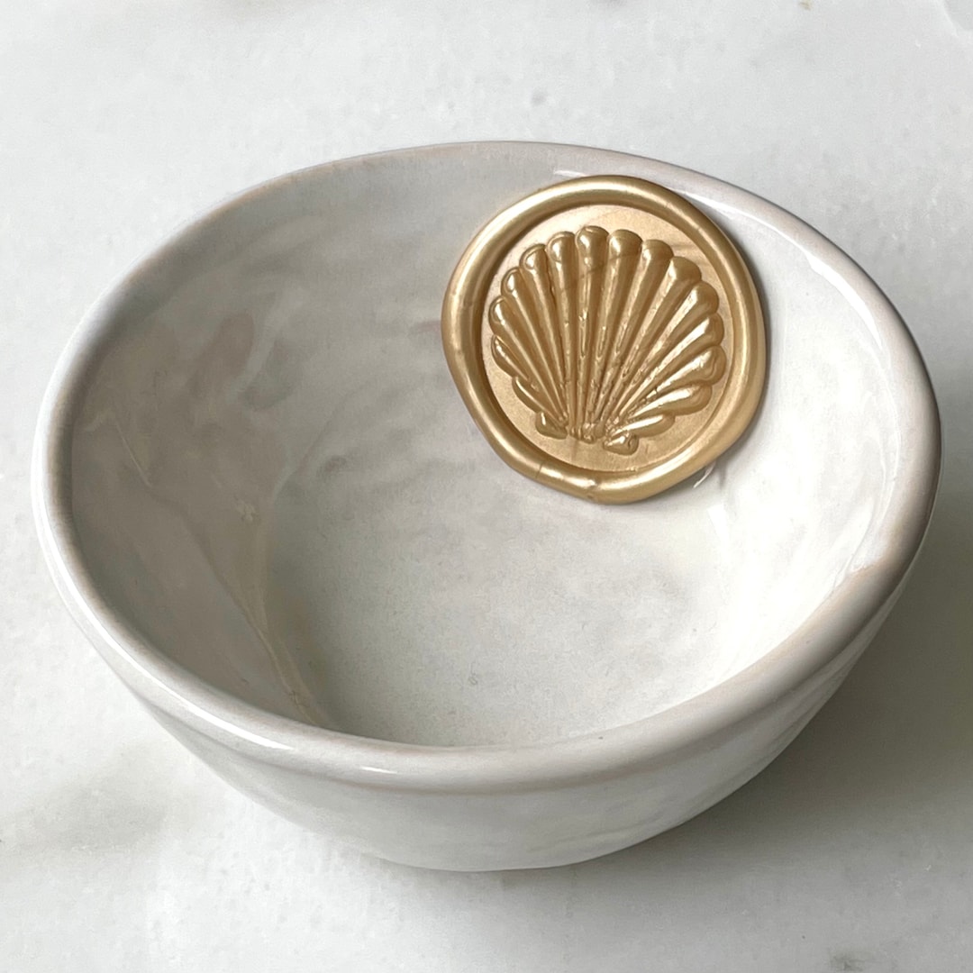 Seashell Wax Seal / Adhesive Wax Seals / Wedding Invitation Seal / Peel ...