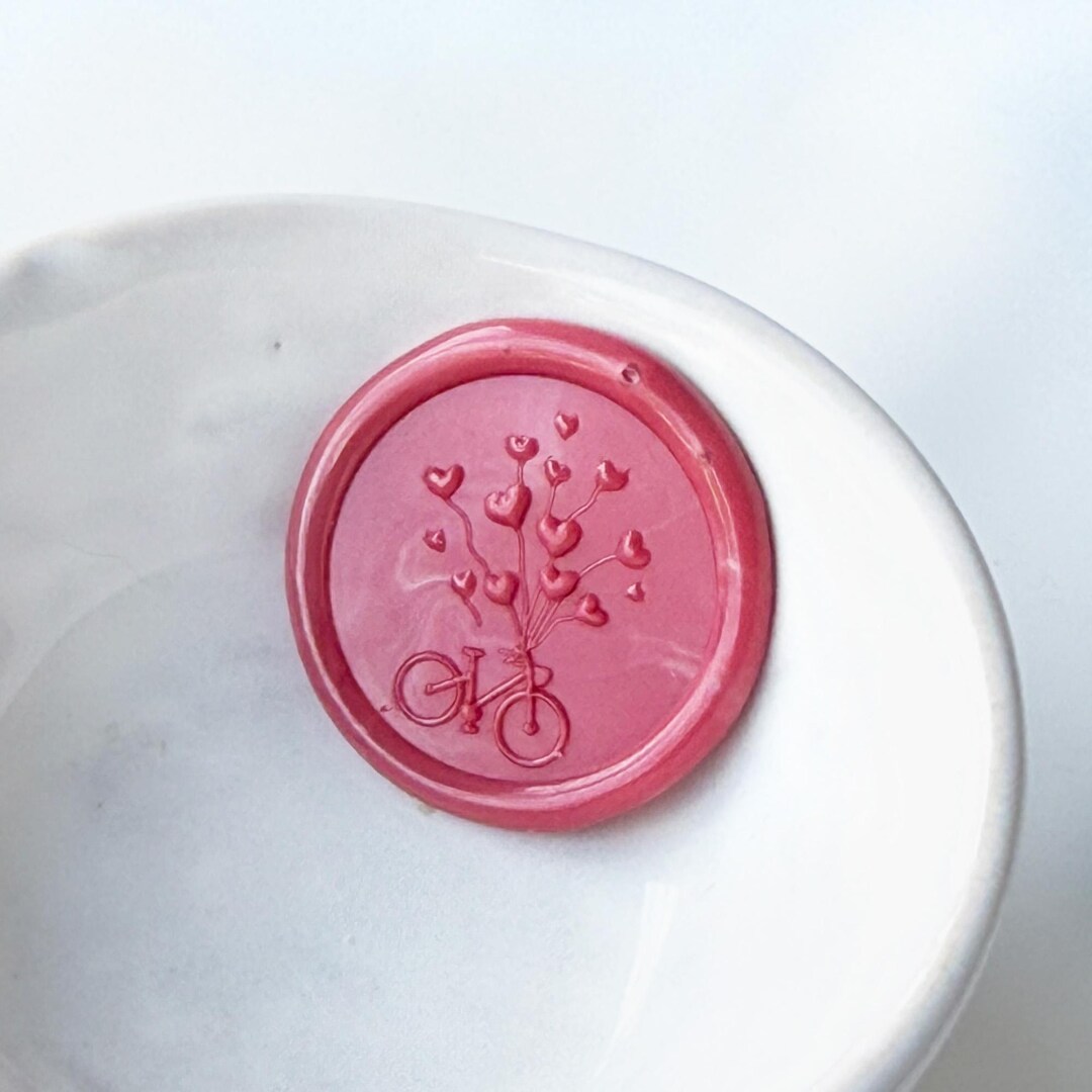 Balloon Bicycle Wax Seal / Adhesive Wax Seals / Botanical Wax Seals ...