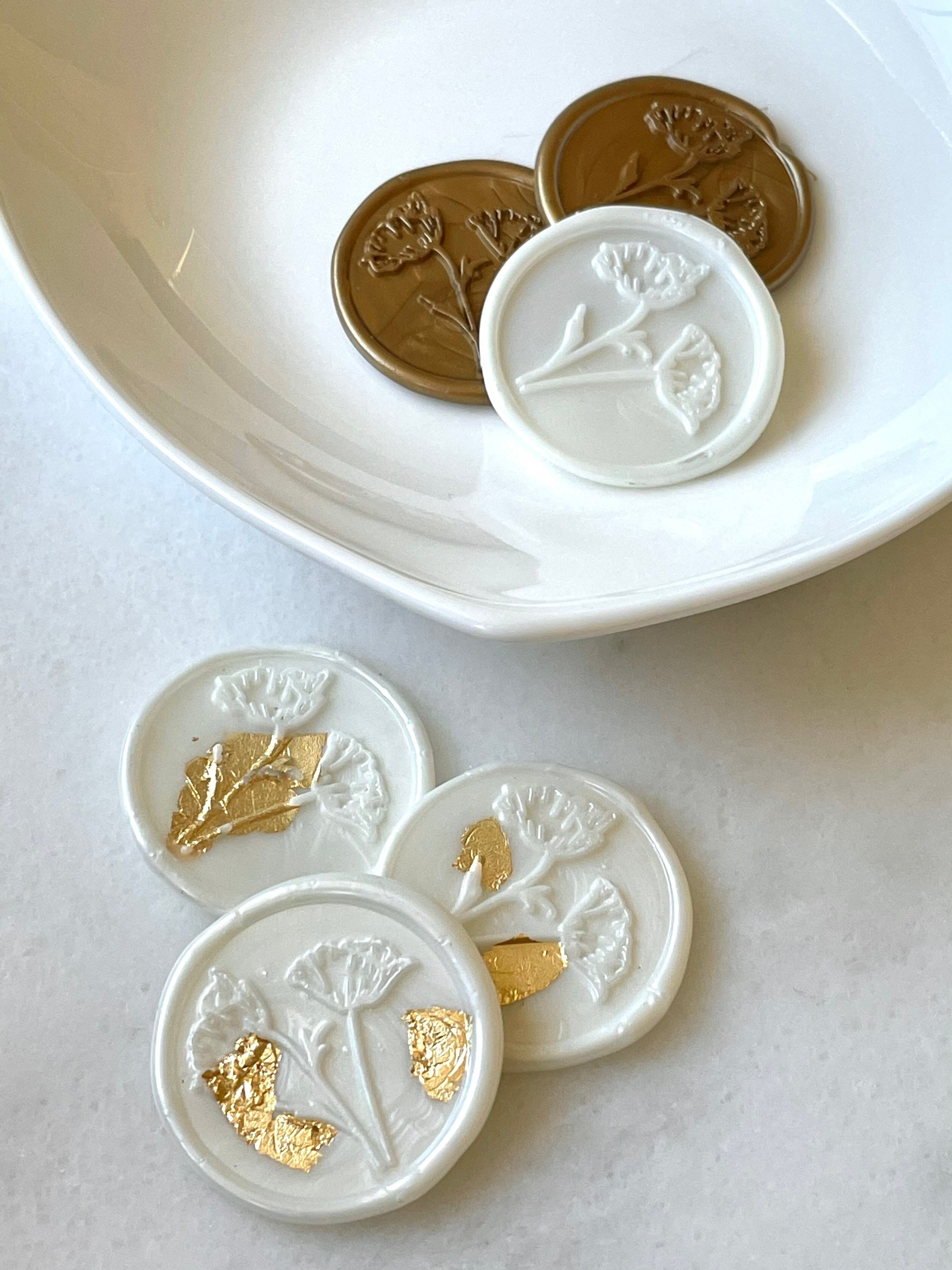 Poppy Wax Seal / Adhesive Wax Seals / Botanical Wax Seals / | Etsy