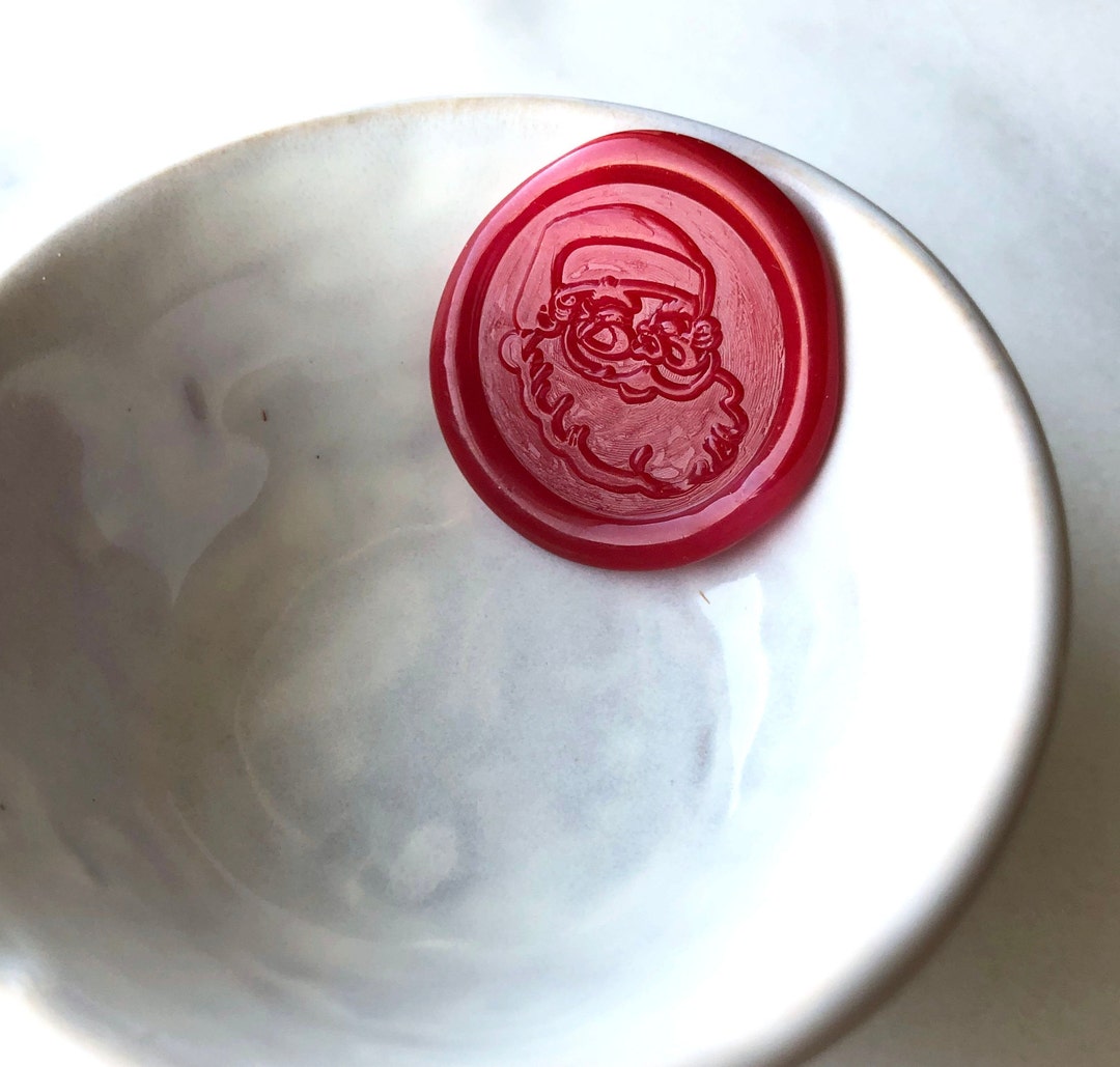 Santa Claus Wax Seals: Christmas Card Adhesive Seals - Etsy