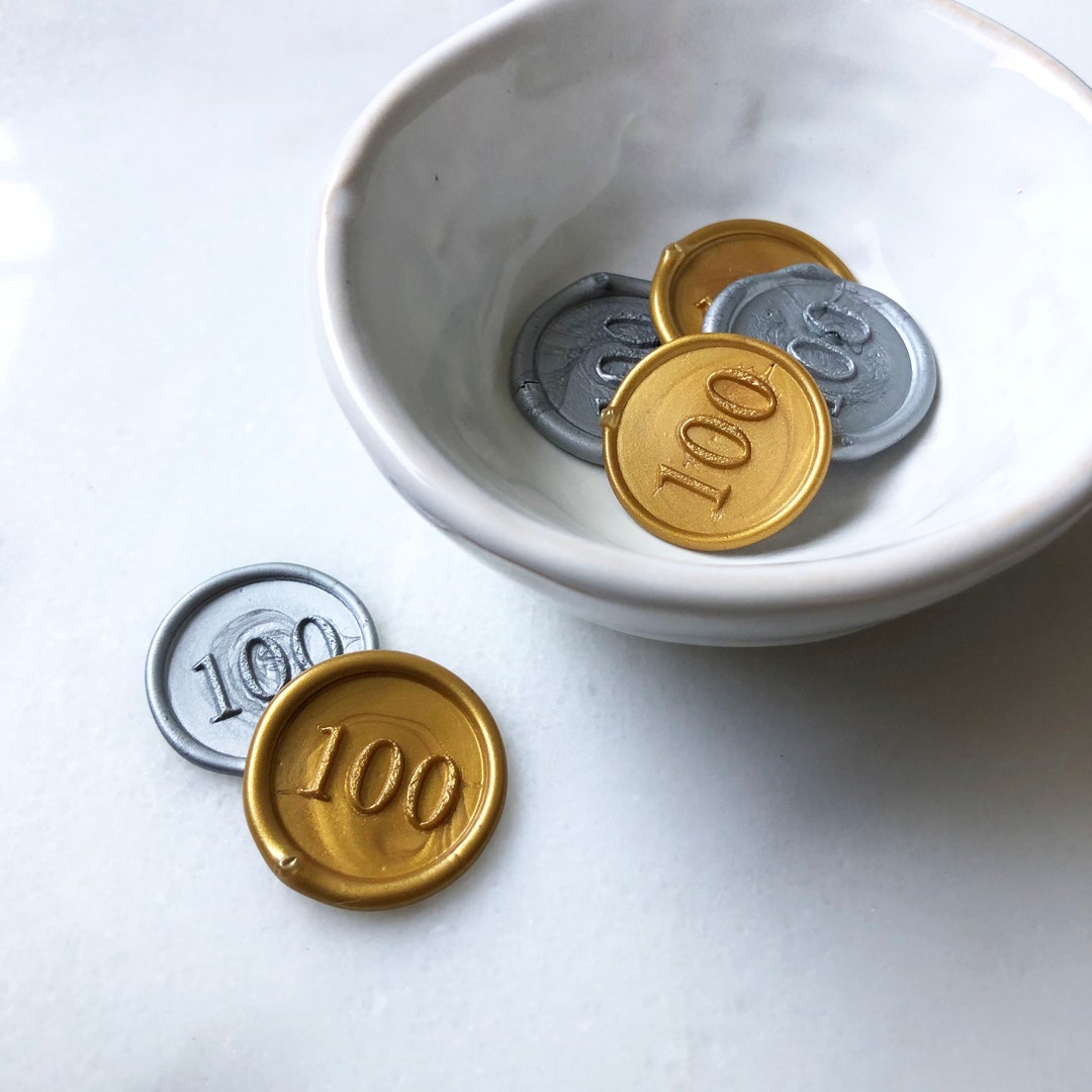 Number 100 Wax Seals: Adhesive Wedding Invitation Seals - Etsy