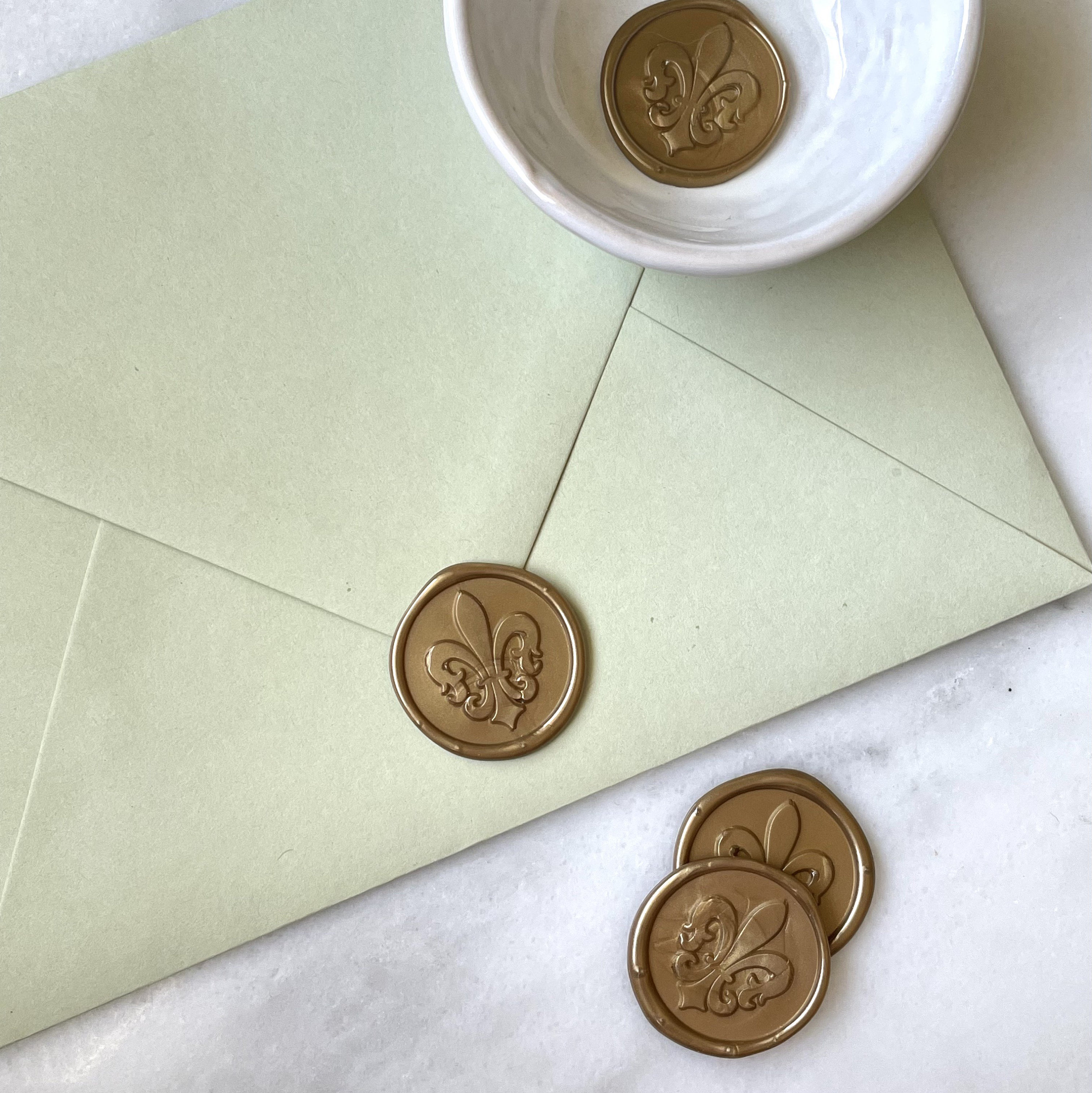 Fleur De Lis Wax Seal/ Adhesive Wax Seals / Iris Wax Seals / Wedding ...