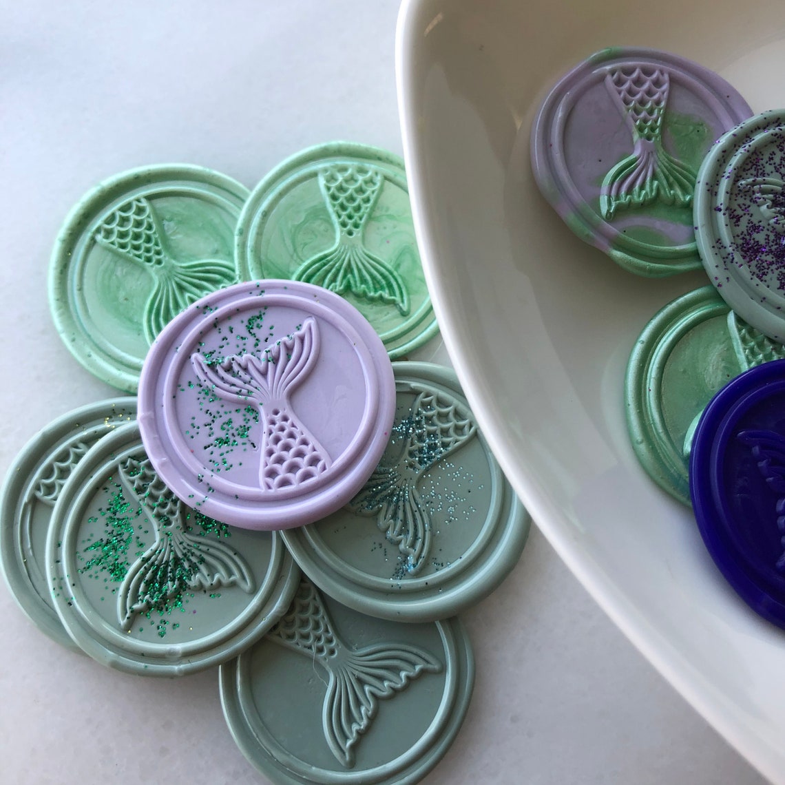 Mermaid Wax Seal / Adhesive Wax Seals / Invitation Seals / | Etsy