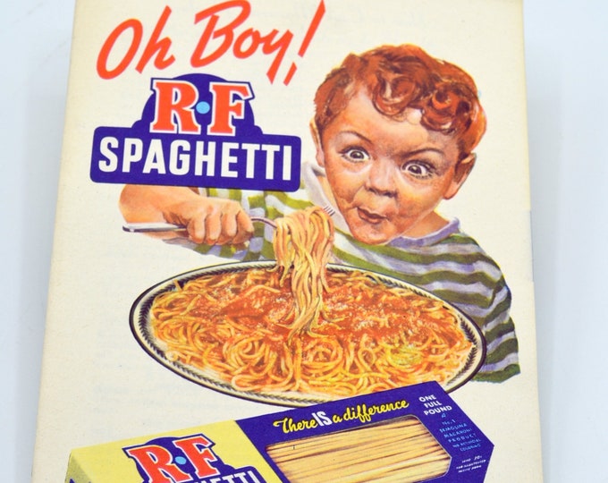 Vintage Cookbook Pamphlet R F Spaghetti 1951 Pasta Recipes Nice ...