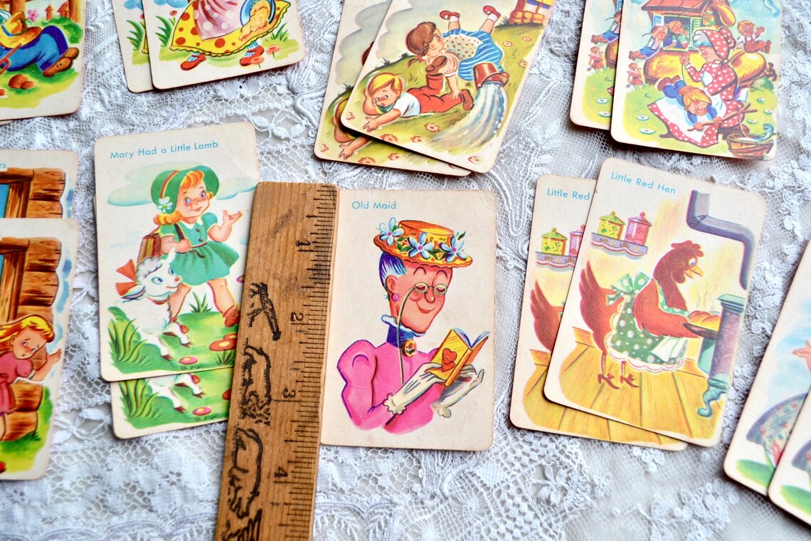 Vintage old maid playing cards - decornolf