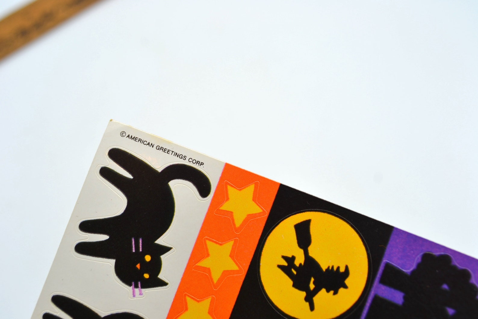 Vintage Halloween Stickers Haunted House Witch Black Cats - Etsy