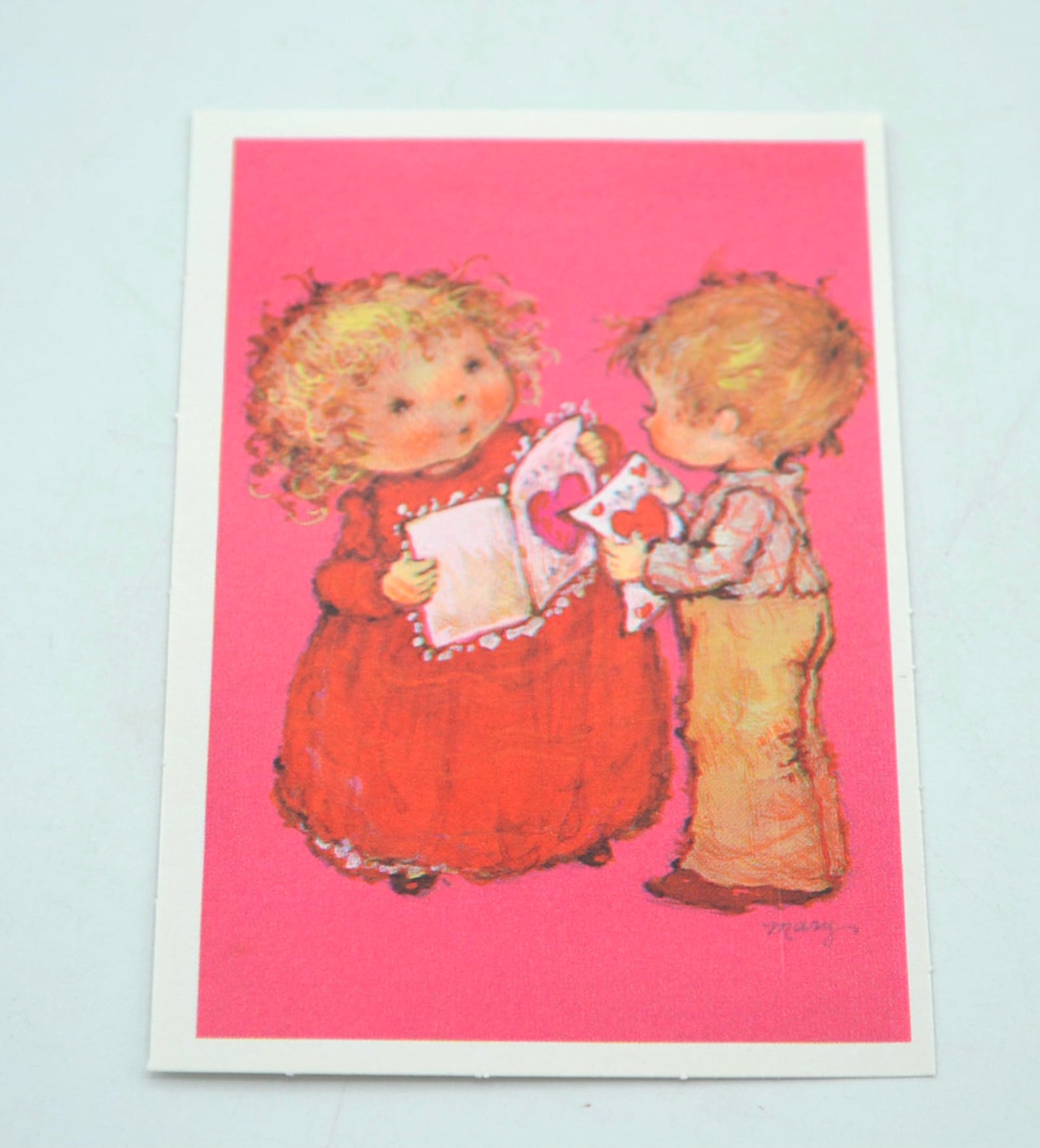 Vintage Mary Hamilton Valentine Card Little Girl and Boy - Etsy
