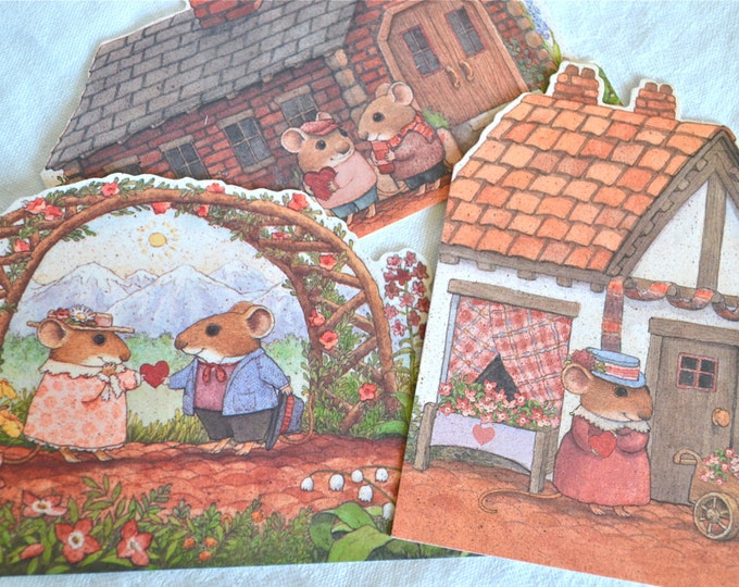 Moustershire Valentines Day Cards - Vintage Hallmark Mouse Cards - 3 ...