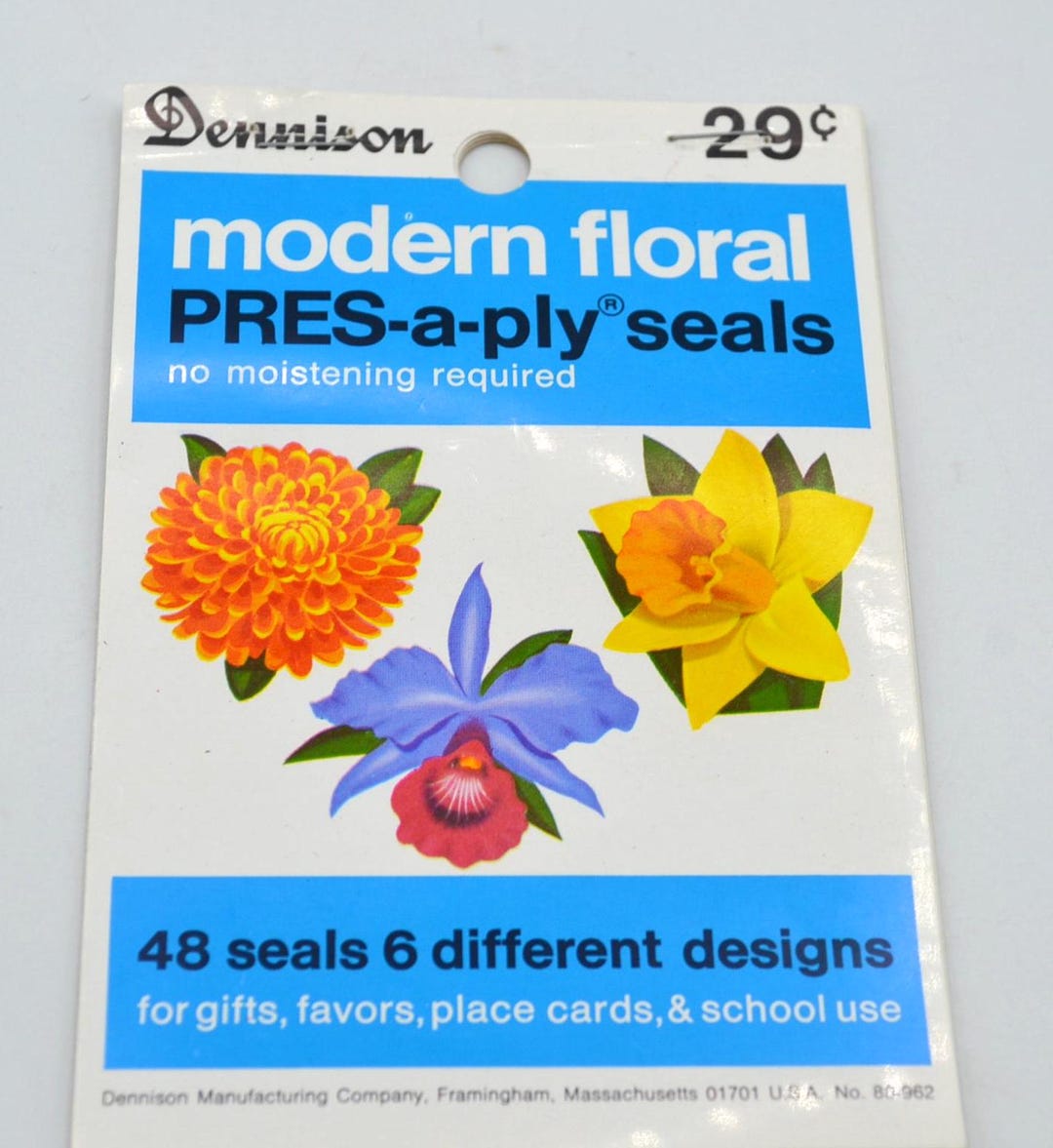Vintage Dennison Stickers - Modern Floral Flowers - Partial Booklet of ...