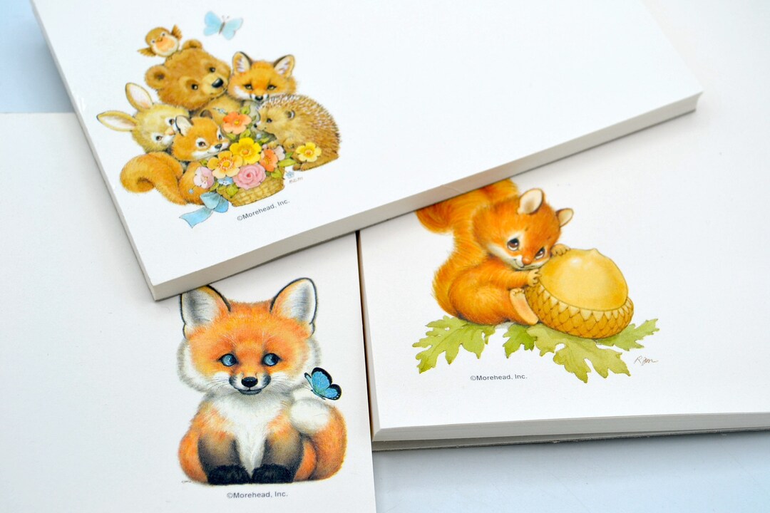 Vintage Stationery Note Pad - Morehead Little Critter Animals - CHOOSE ...