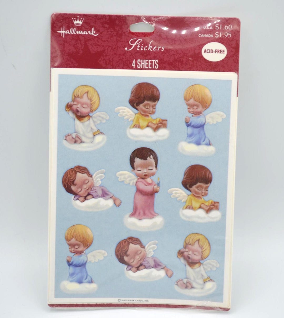 Vintage Stickers - Mary Hamilton Cloud Angels - Sealed Package of 4 ...