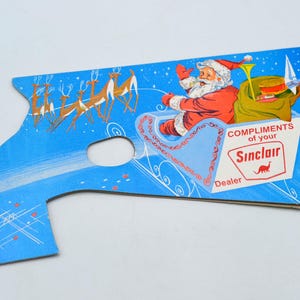Vintage Christmas Toy Card Sinclair Auto Dealership Mid Century ...