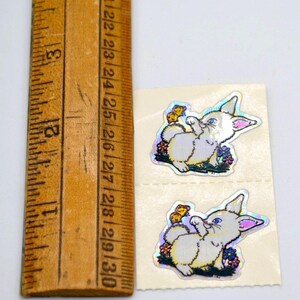 Vintage Stickers - Prismatic Bunny Rabbit and Butterfly - 2 Vending - Etsy