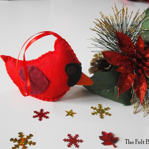 Felt Cardinal Ornament - Etsy