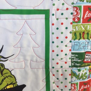 Grinch Faces Christmas Quilt - Etsy