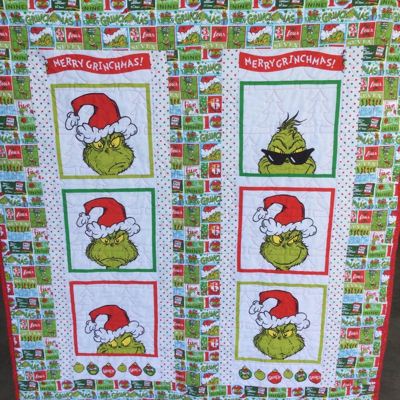 Grinch Quilt Kit - Etsy