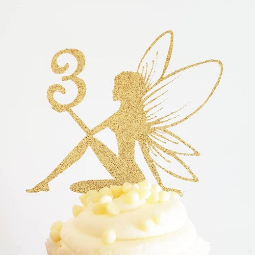 12 Glitter Fairy Cupcake Toppers Etsy