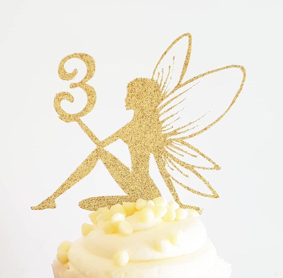 Fairy Cupcake Toppers Fairy Birthday Custom Age Fairy Etsy