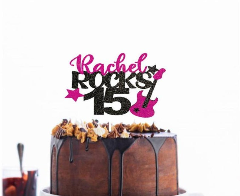 Rockstar Cake Topper Rockstar Birthday Rock Star Cake | Etsy
