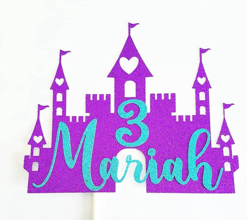 Castle Cake Topper Princess Castle Cake Topper Custom | Etsy