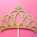 Princess Crown Cake Topper Gold Glitter Crown Cake Topper - Etsy