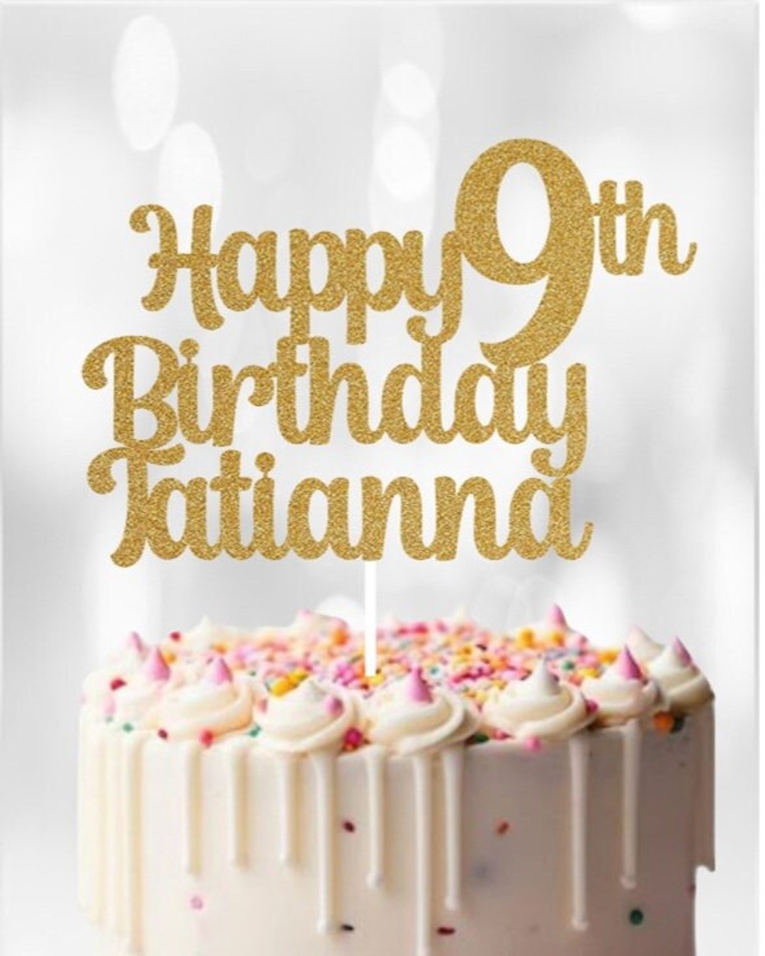 9th Birthday Cake Topper, 9 Cake Topper, 9th Birthday Topper, 9th ...