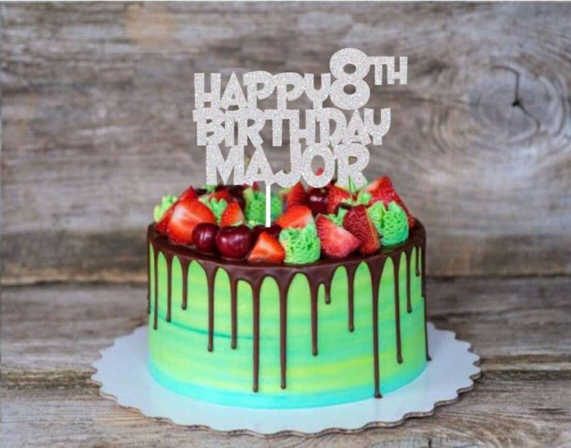 8th Birthday Cake Topper Custom Cake Topper Custom Name Cake - Etsy