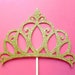 Princess Crown Cake Topper Gold Glitter Crown Cake Topper - Etsy