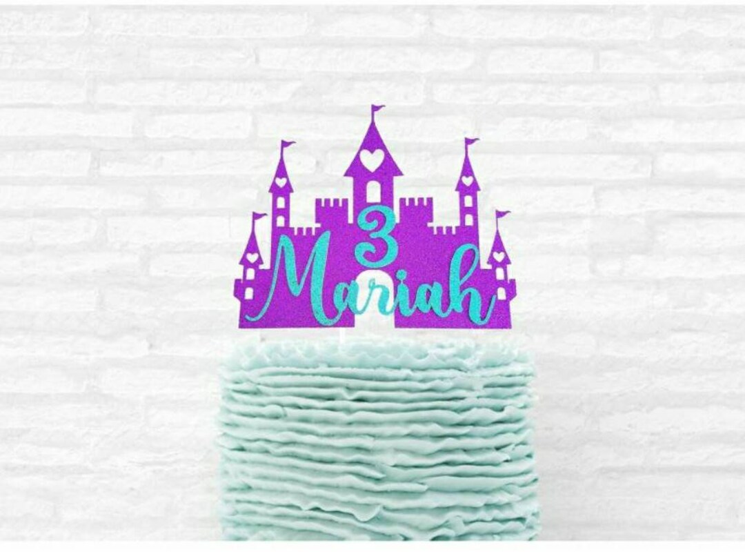 Castle Cake Topper Princess Castle Cake Topper Custom - Etsy