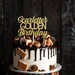 Golden Birthday Cake Topper, Custom Golden Birthday Topper, Happy ...