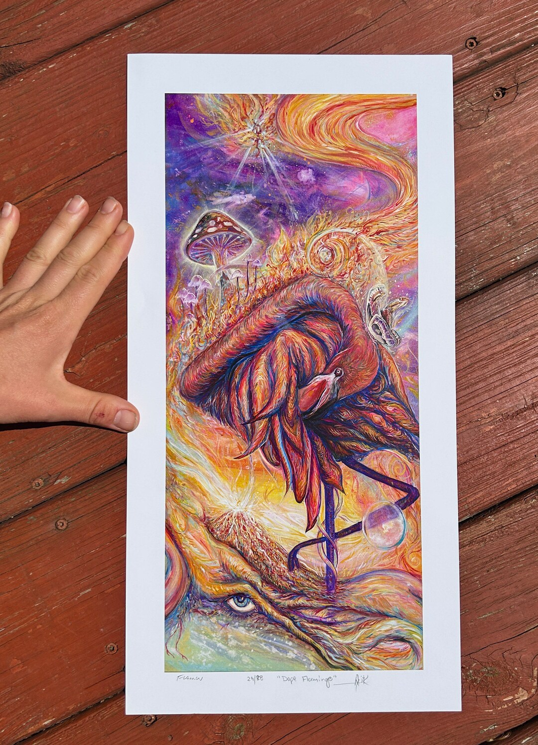 Dope Flamingo Limited Edition Paper Print - Collab With Kuhmali ...