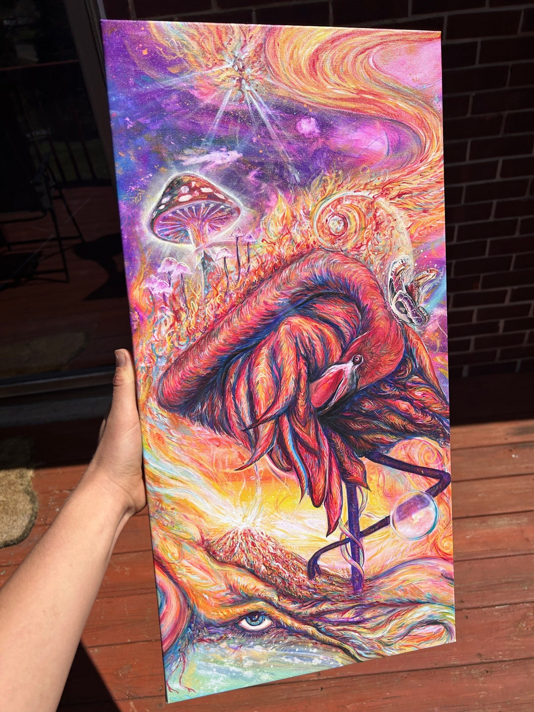 Dope Flamingo Limited Edition Canvas Giclee Collab With Kuhmali ...